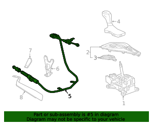 Automatic Transmission Range Selector Lever Cable 84623059 | Payne ...