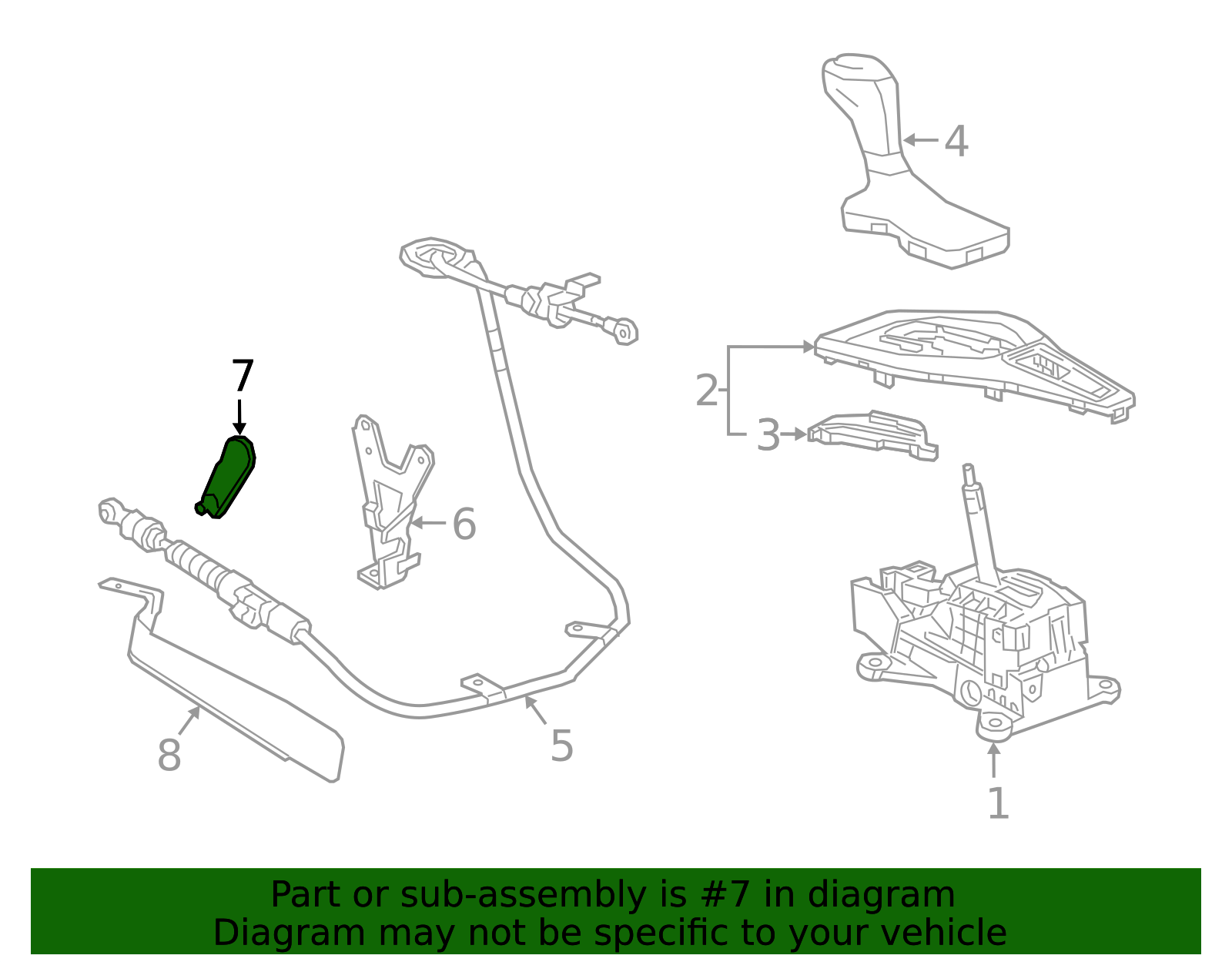 2017-2018 Chevrolet Camaro Automatic Transmission Range Selector Lever ...