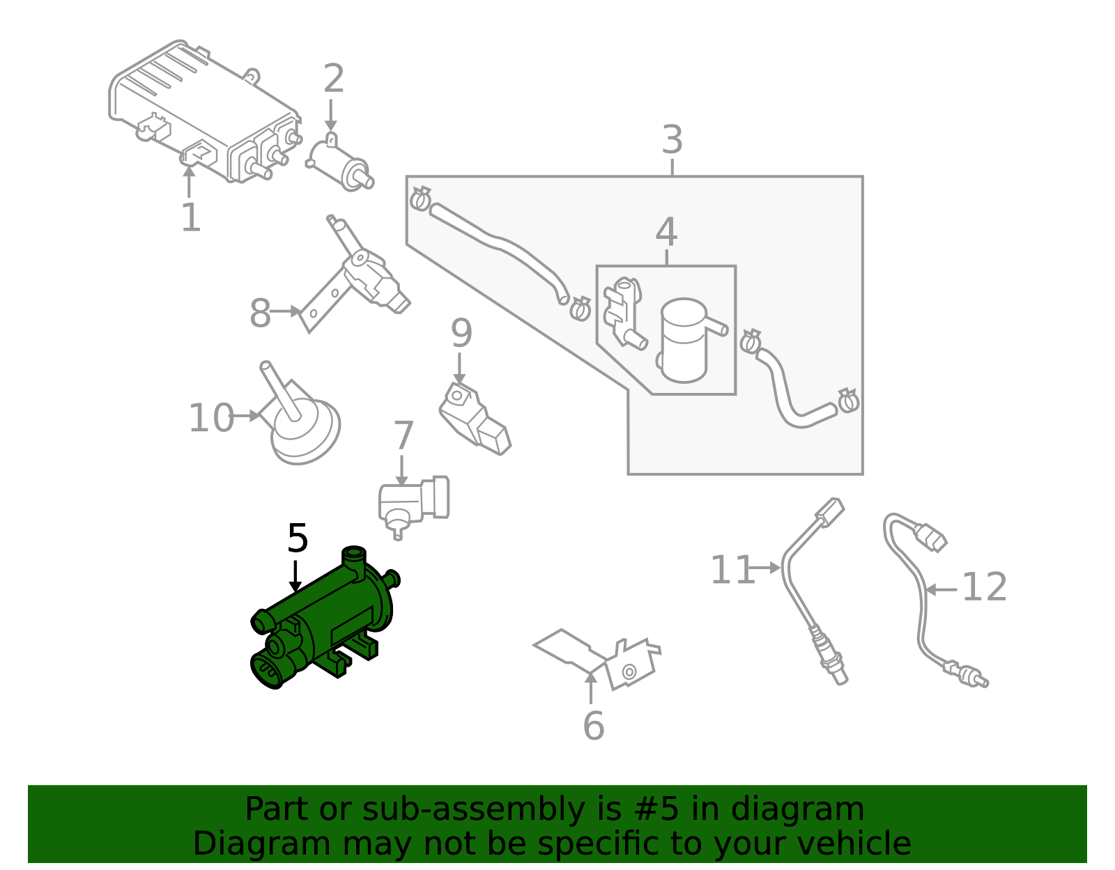 Genuine Purge Control Valve for 2006-2018 Hyundai | Part# 28910-25100 ...