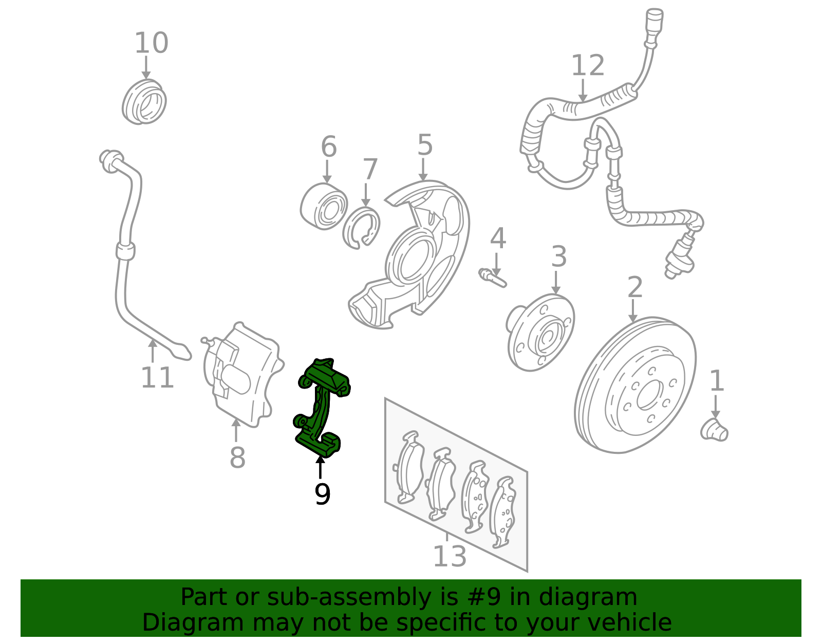 2001-2004 Kia Caliper Anchor 0K9D0-33281 | TascaParts.com