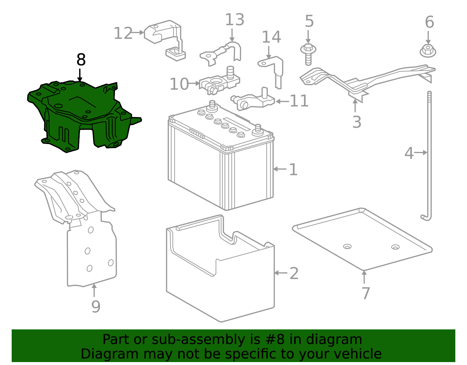 74403-48080 - High-Quality Battery Tray Bracket for 2018-2022 Lexus ...