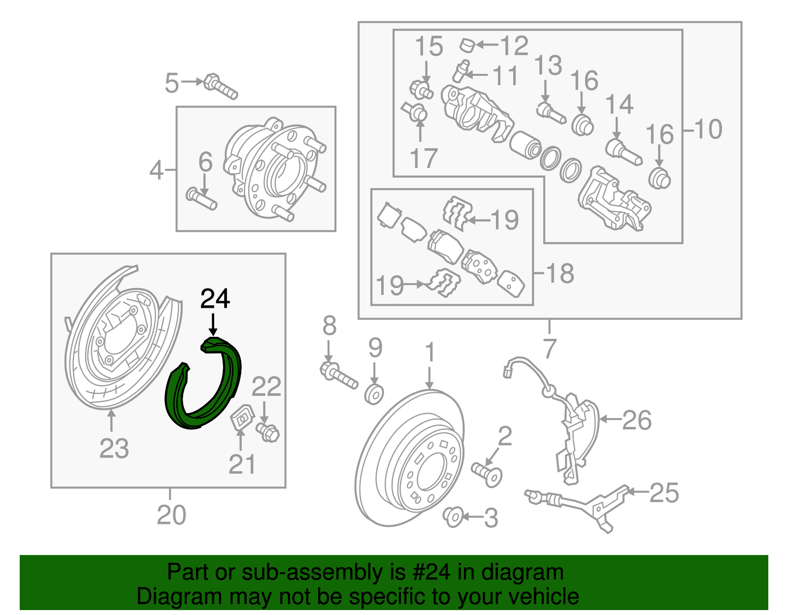 58305-3SA30 - Park Brake Shoes 2011-2020 Kia | Kia.Parts Store