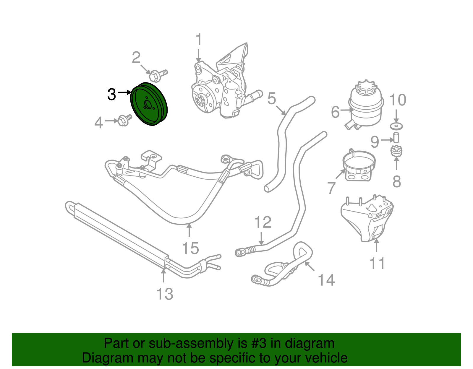 32-42-7-537-862 - Power Steering Pulley - 2006-2013 BMW | BMW Parts ...