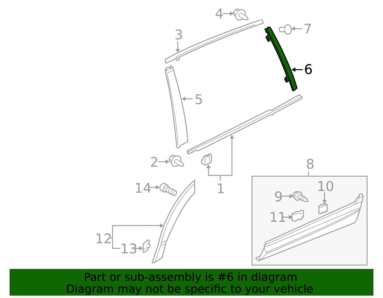 72915-TG7-A31 - Rear Molding 2019-2025 Honda | Honda Parts HQ