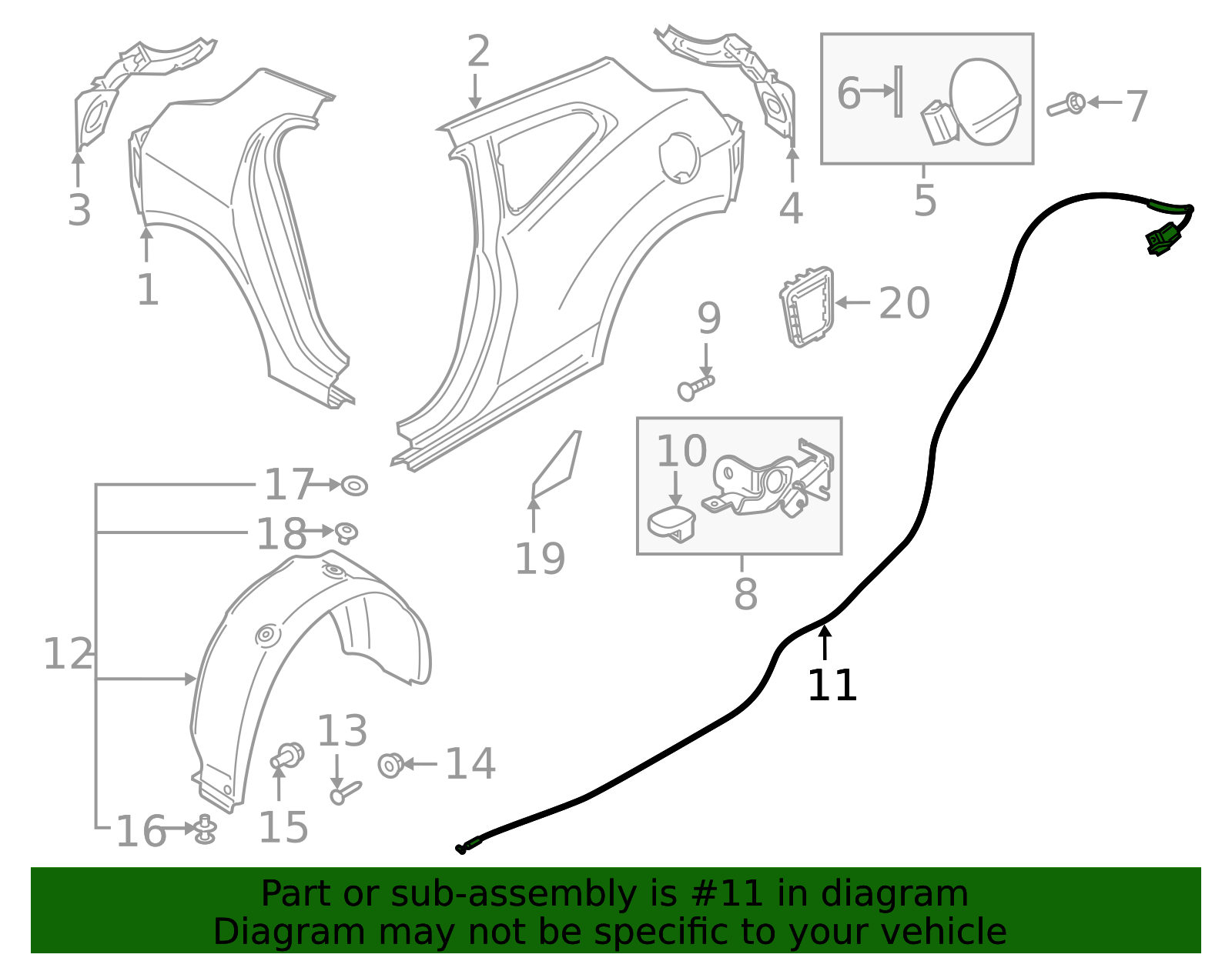 81590-J3000 - High-Quality Fuel Filler Door Release Cable for 2019-2022 ...