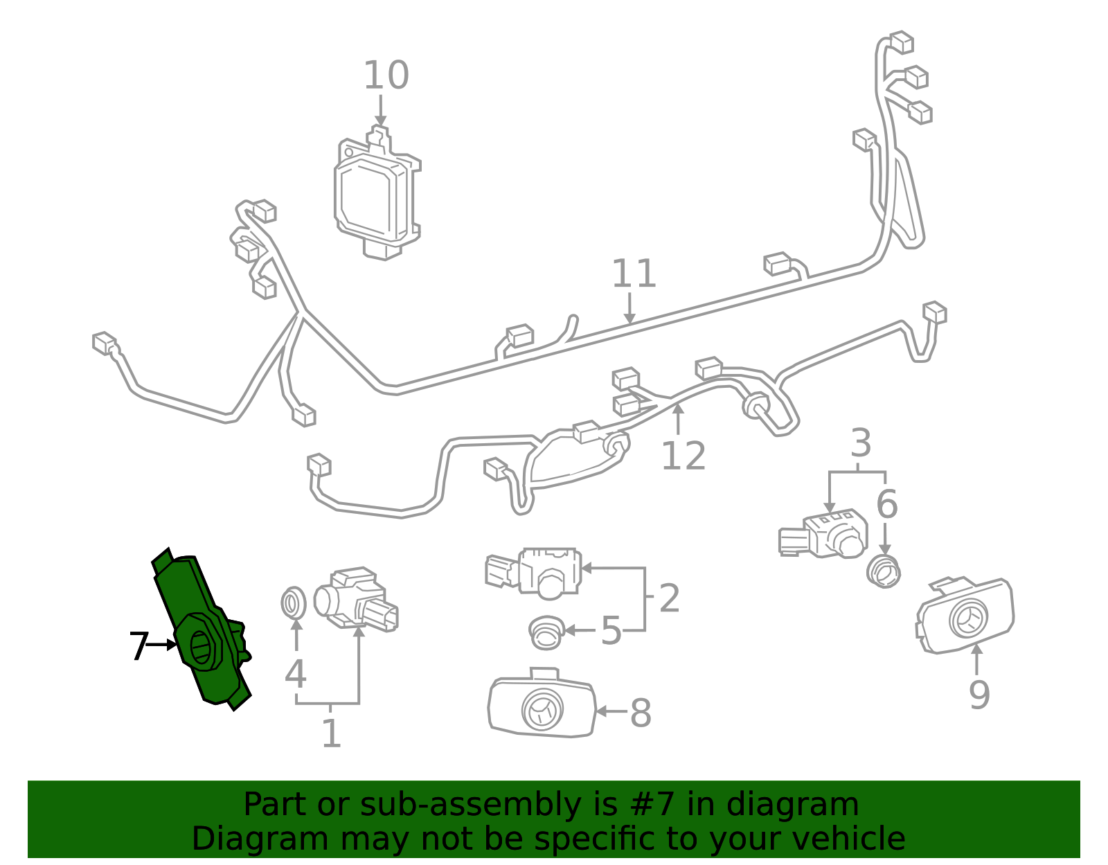 2023-2025 Toyota Retainer Ultrasonic 89348-47370-J0 | Sparks Parts