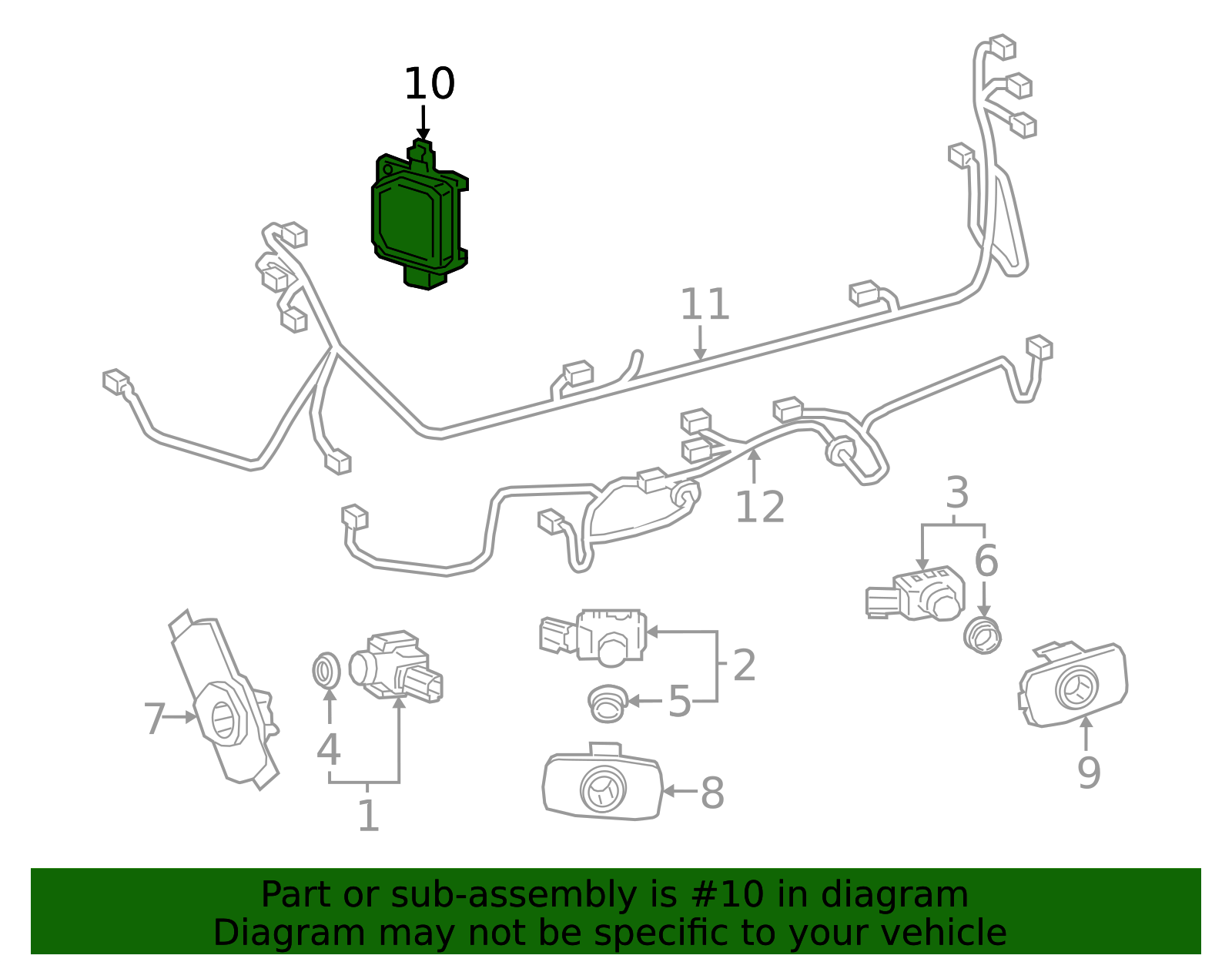88162-58051 - Blind Spot Radar Longo Toyota Parts