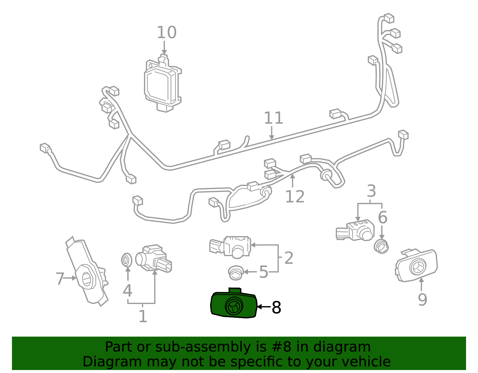 89348-47350 - High-Quality Park Sensor Retainer for 2023-2025 Toyota ...