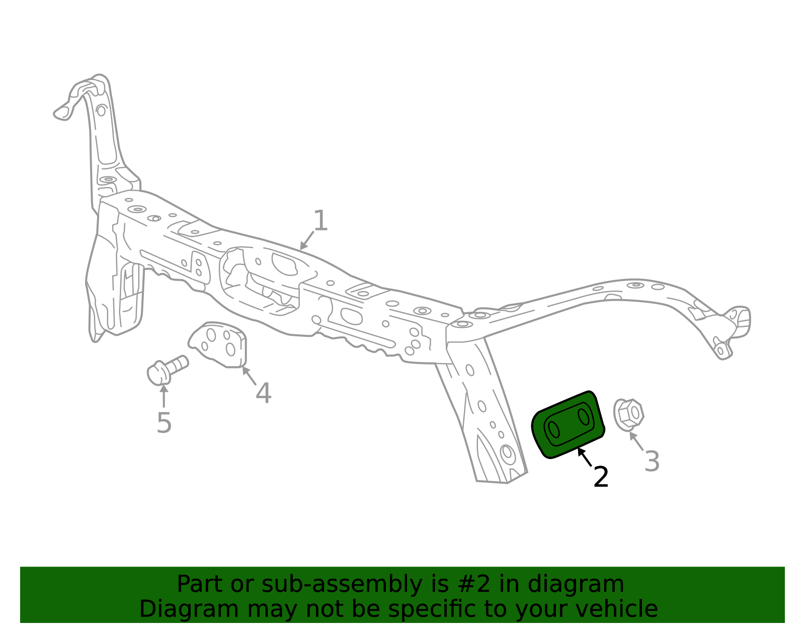94536923 - Driver Side Front End Lower Tie Bar Bracket 2017-2023 ...