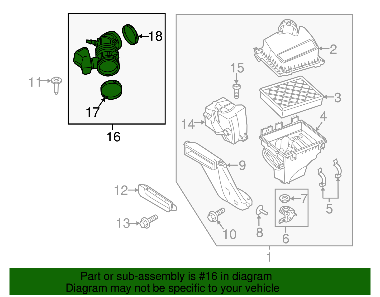 F2GZ-9B659-C - Air Inlet Assembly - 2015-2020 Ford | Lasco Auto Parts