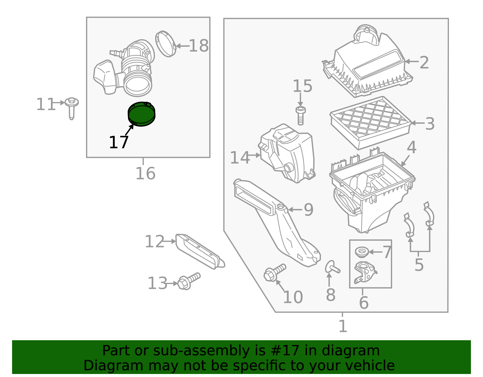 F2GZ-9C632-E - Air Inlet Assembly Clamp - 2015-2020 Ford | Lasco Auto Parts