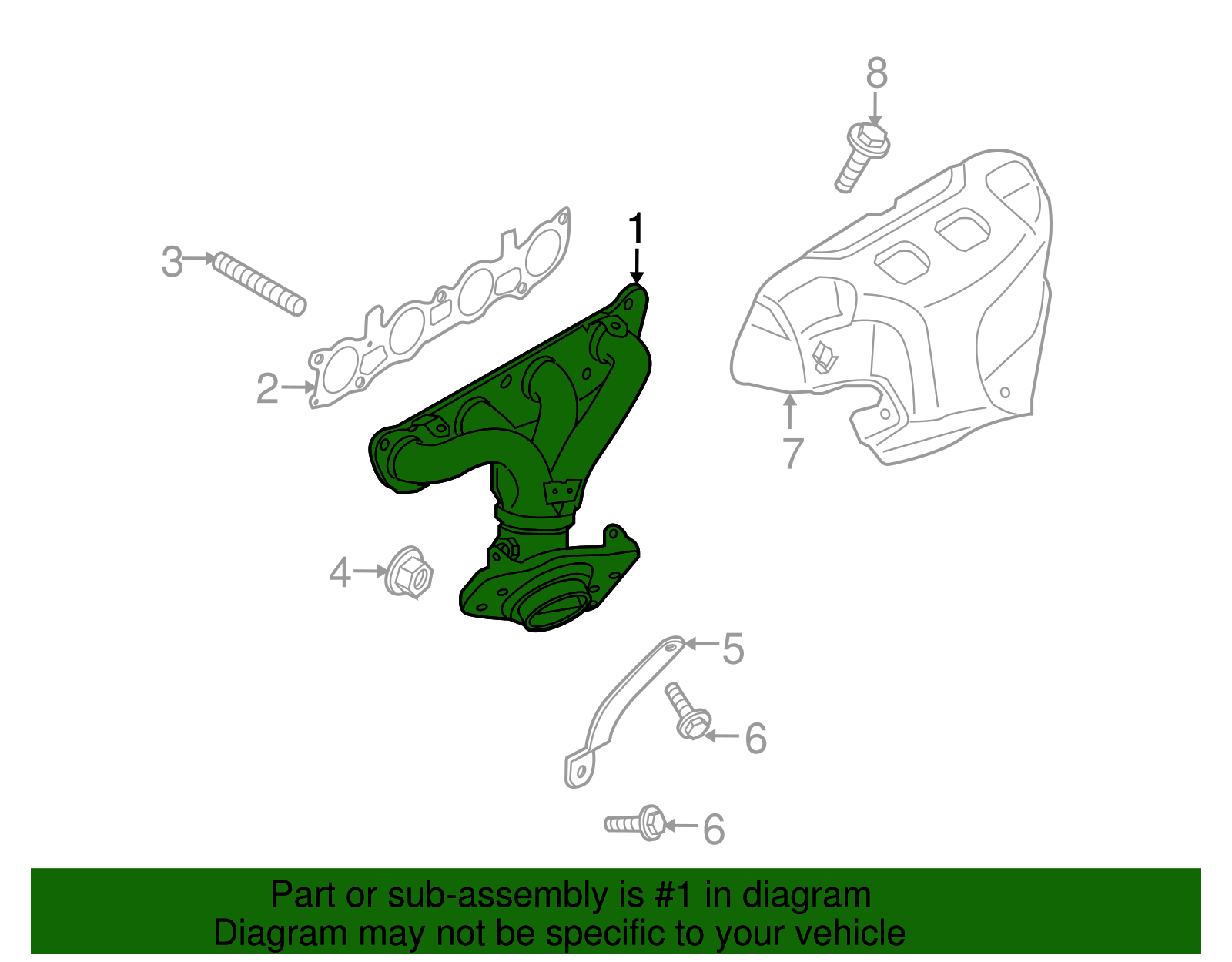 2009-2014 Nissan Cube Exhaust Manifold 14002-ED80A | Bill Kay Nissan Parts
