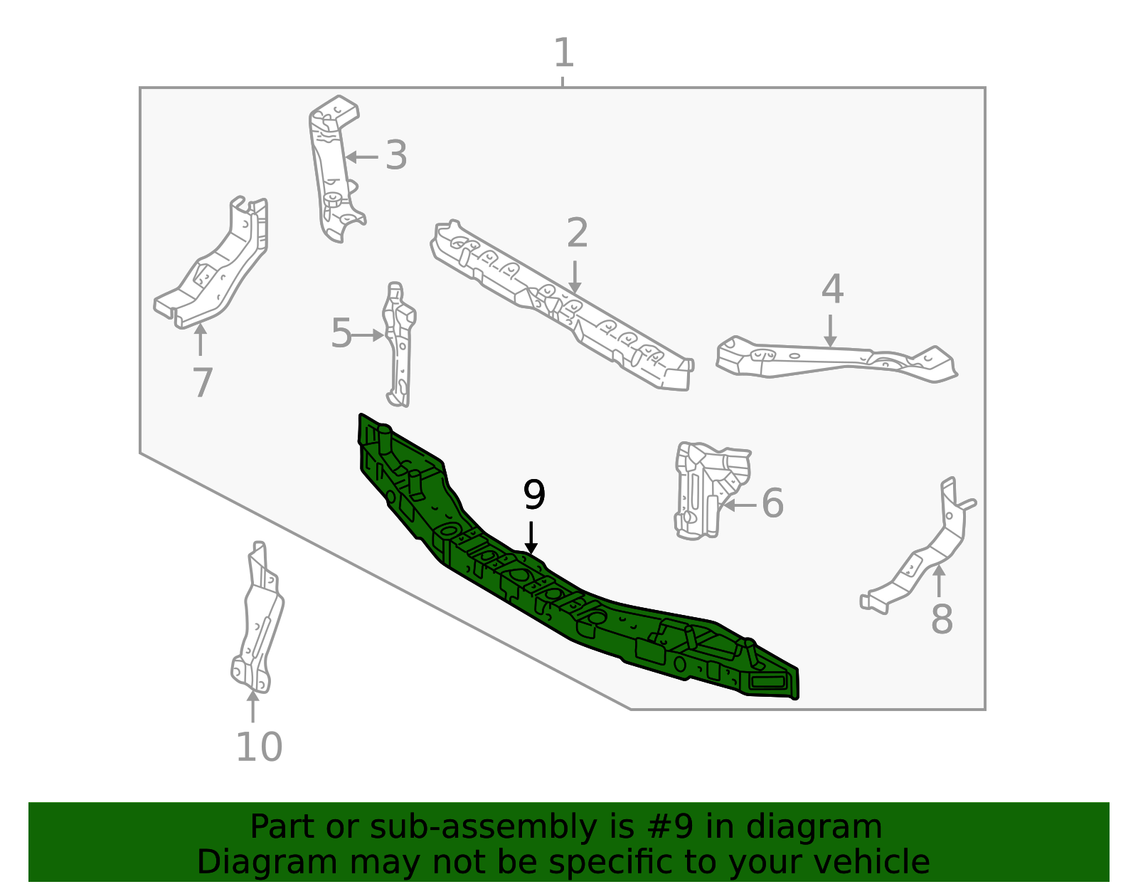 64140-3E100 - Lower Tie Bar 2003-2006 Kia Sorento | Kia.Parts Store