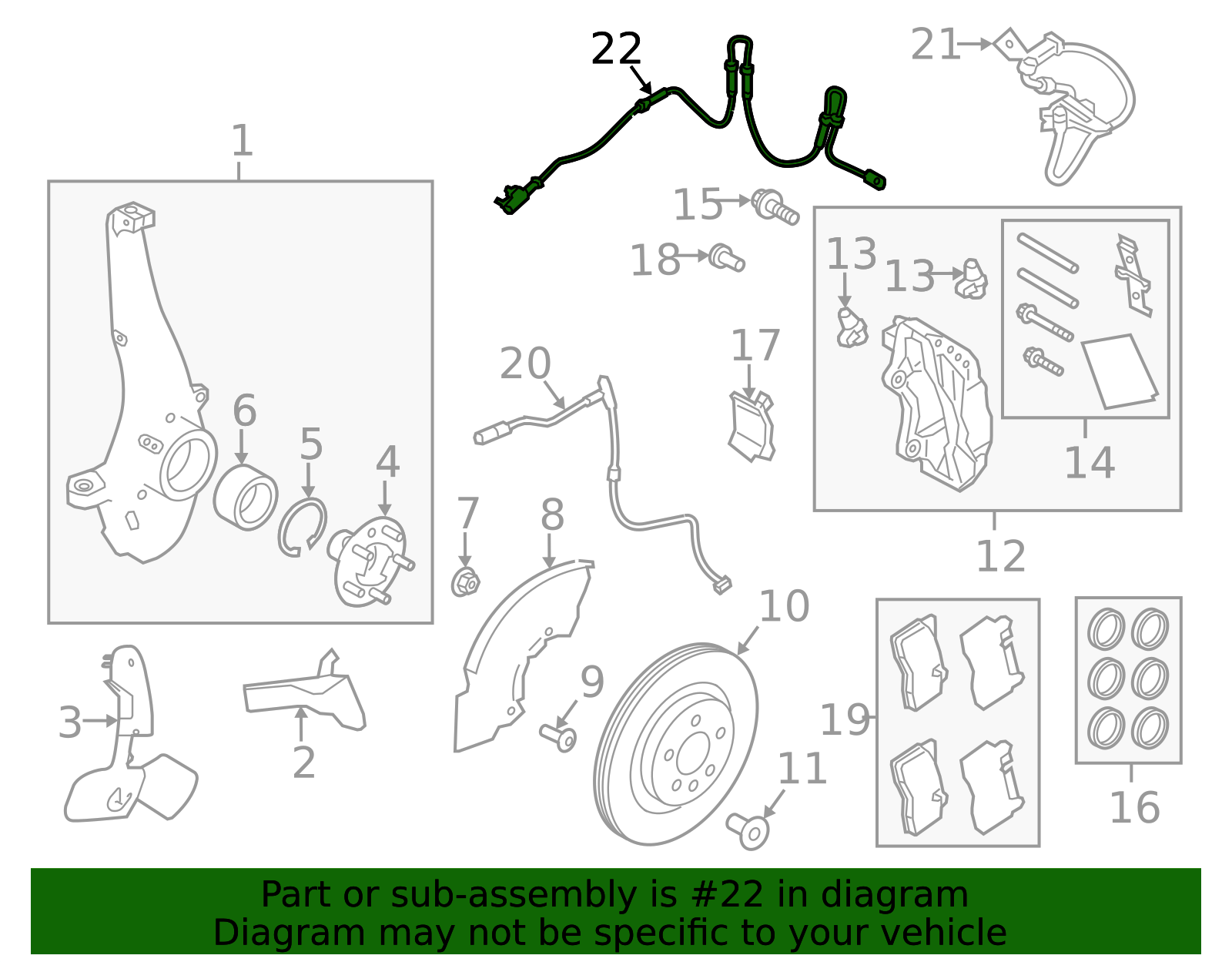 LR033461 - ABS Sensor - 2013-2017 Land-Rover | Land Rover Lake Bluff