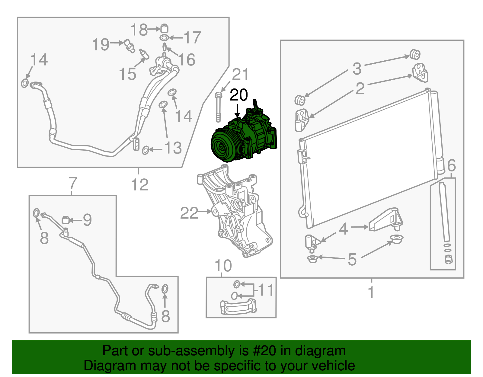 2015-2019 GM Compressor Kit 85656967 | Courtesy Parts