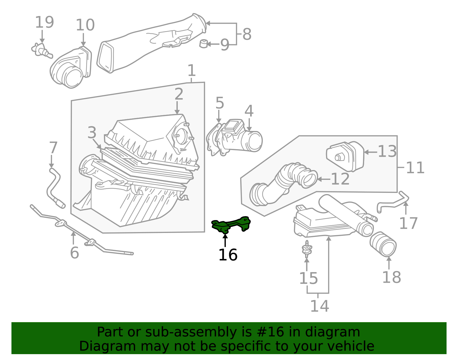 1994-2000 Toyota Engine Air Intake Hose Bracket 17871-75011 | OEM Parts ...