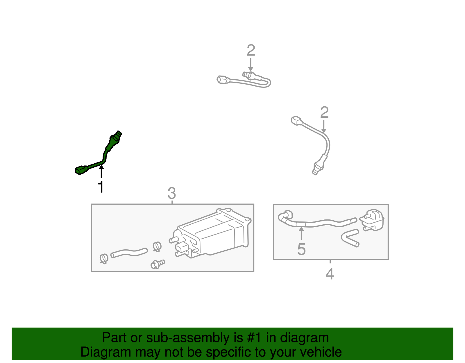 Genuine Toyota Oxygen Sensor part# 89467-60010 for 2003-2005 Toyota ...