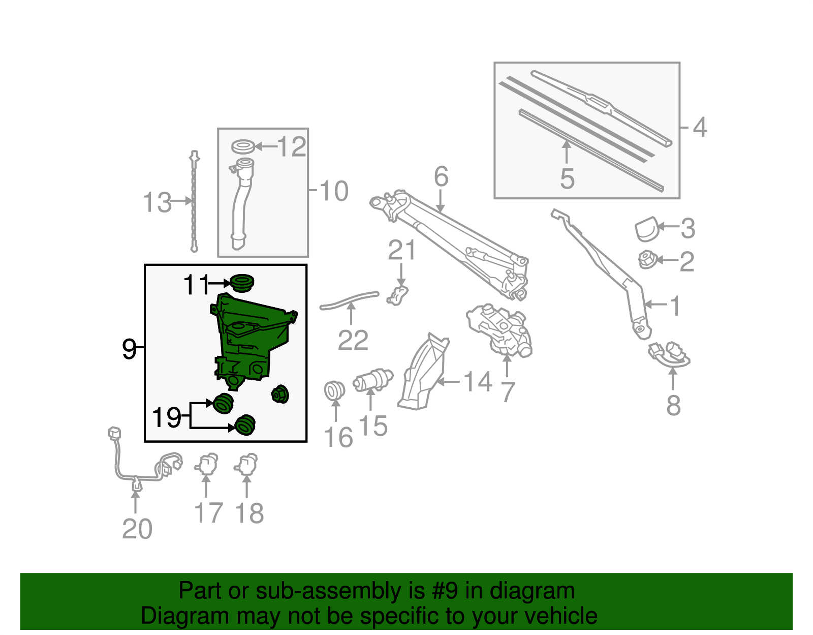 85315-60390 - Washer Reservoir 2010-2024 Toyota 4Runner | Toyota San ...