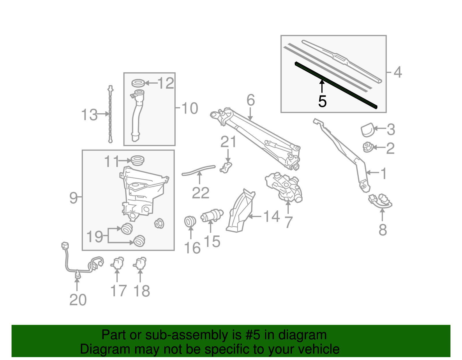 2007-2025 Toyota Rubber, Wiper, Left 85214-06140 | OEM Parts Online