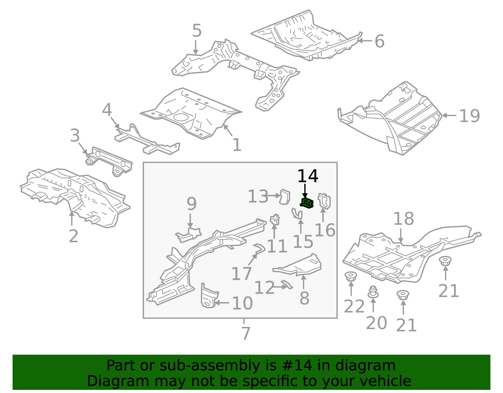 65626-TVA-A00ZZ - Gusset R Rear Panel - 2018-2020 Honda Accord ...