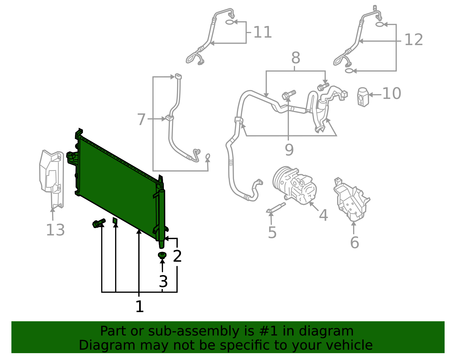 2007-2012 Hyundai Veracruz Condenser 97606-3J100 | QuirkParts
