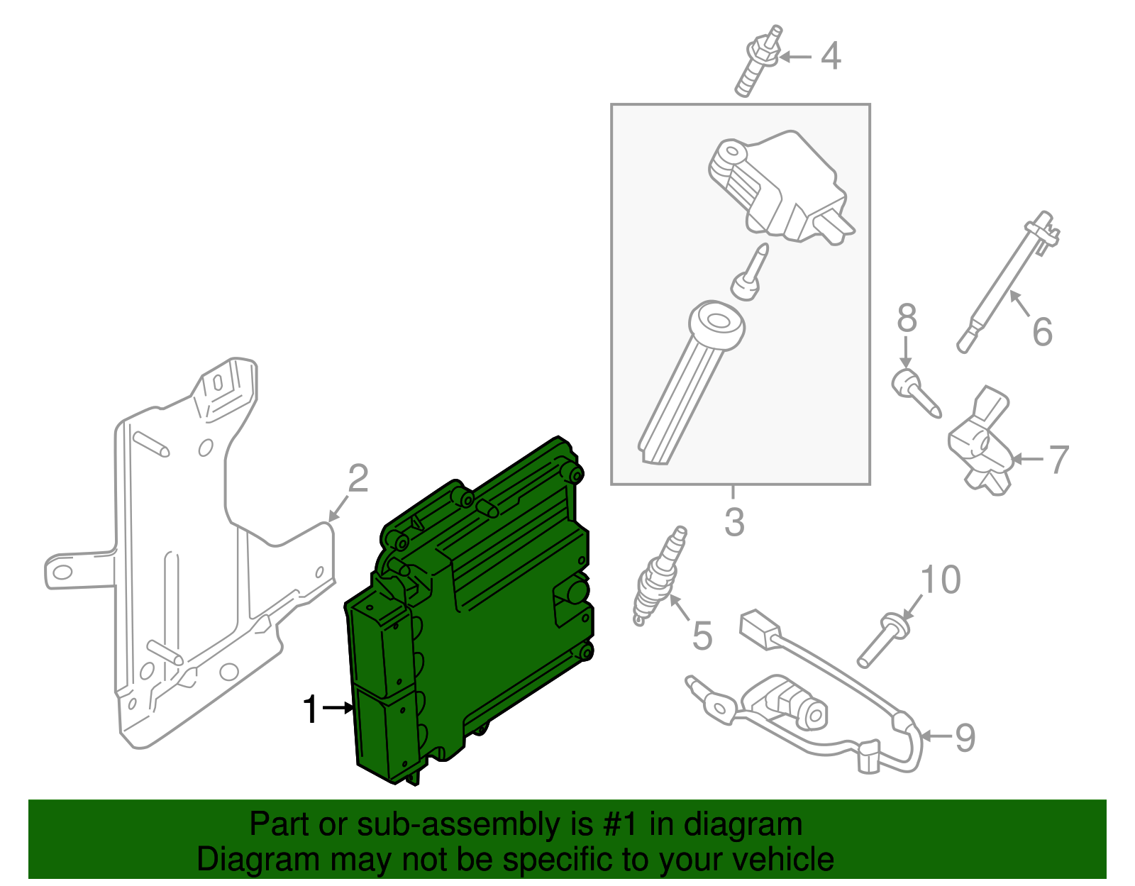 Genuine OEM Ford Part - Engine Control Module (ECM) GD9Z-12A650-AANP ...