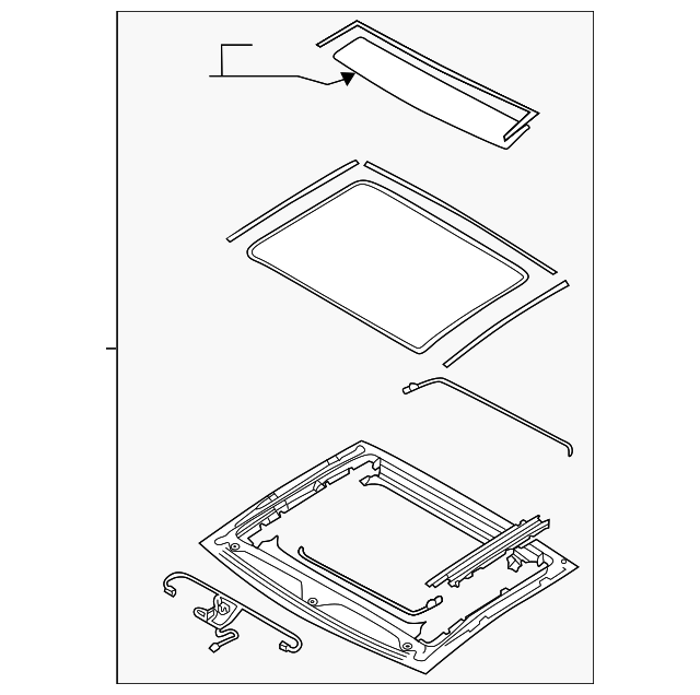 4K5-877-049-A - Sunroof Frame 2019-2025 Audi | Audi OEM Parts
