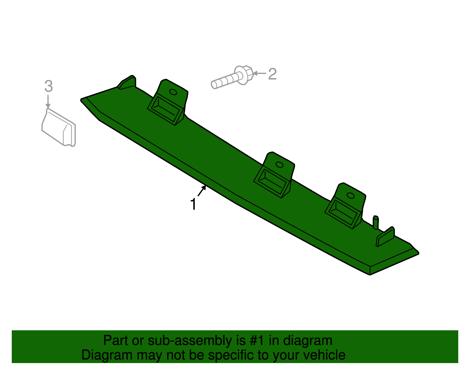 2018-2025 Ford | High Mount Lamp | JL1Z-13A613-C | Walls' Ford Parts