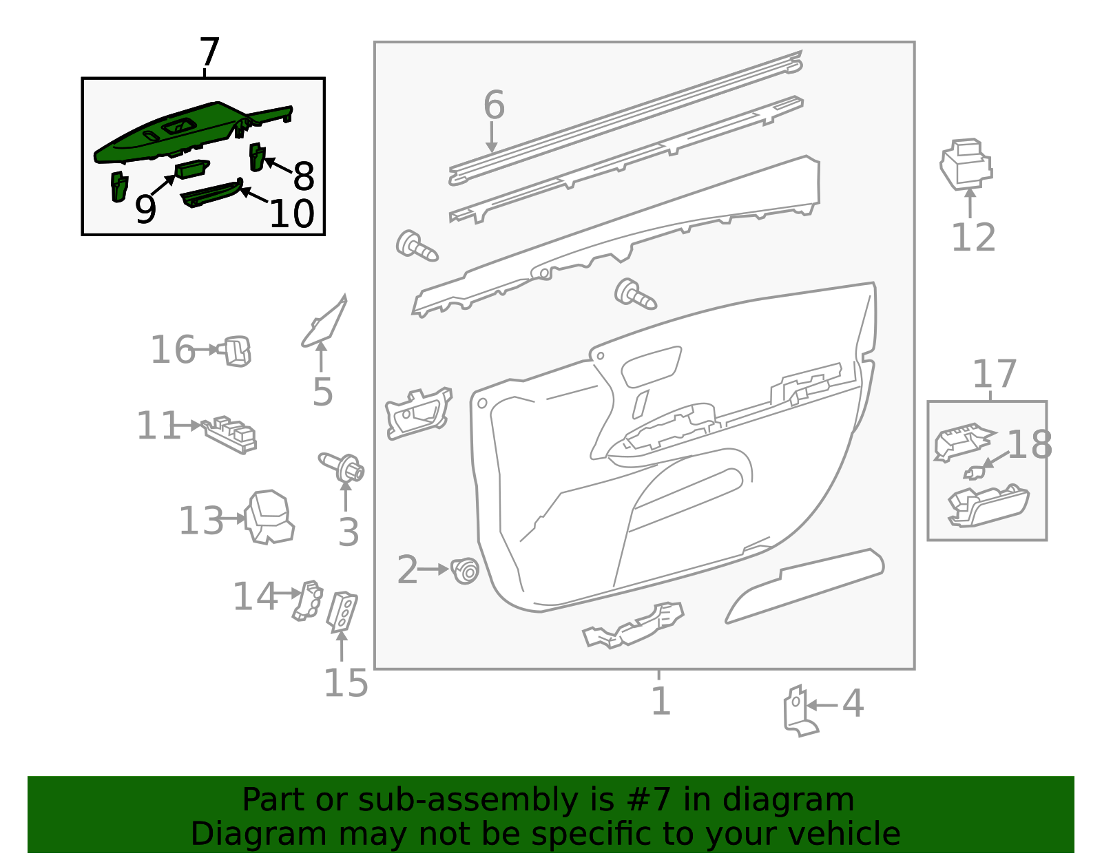 2013-2018 Toyota Avalon Switch Bezel 74232-07030 | OEM Parts Online