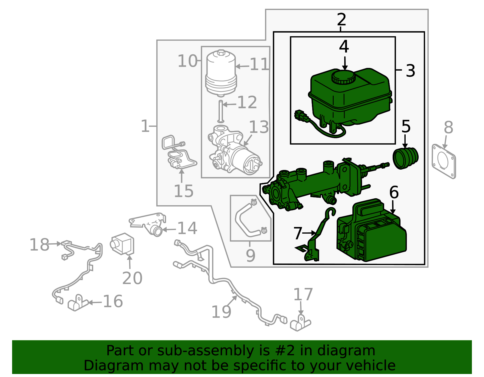 47025-60190 - Master Cylinder Assembly 2008-2009 Toyota Land Cruiser ...