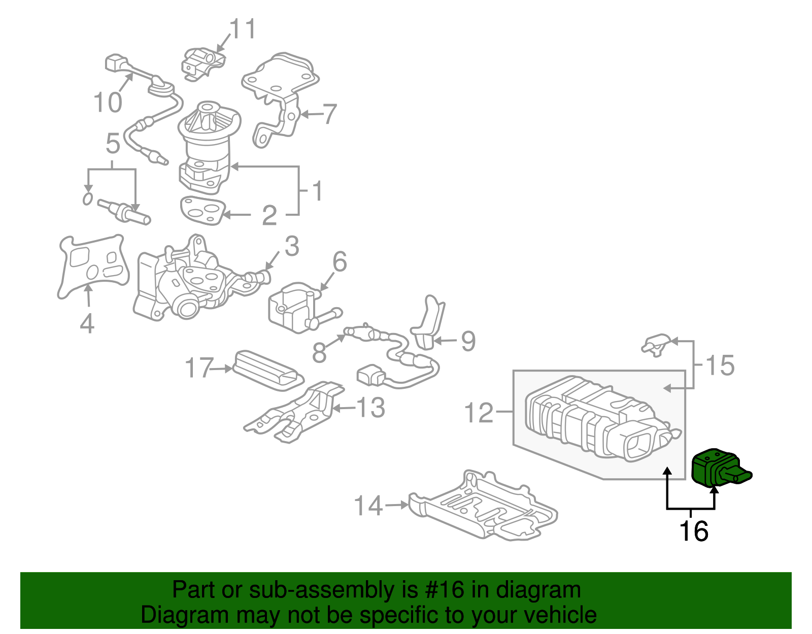 17315-SDA-A02 - Filter 2003-2007 Honda Accord | Honda Parts Online