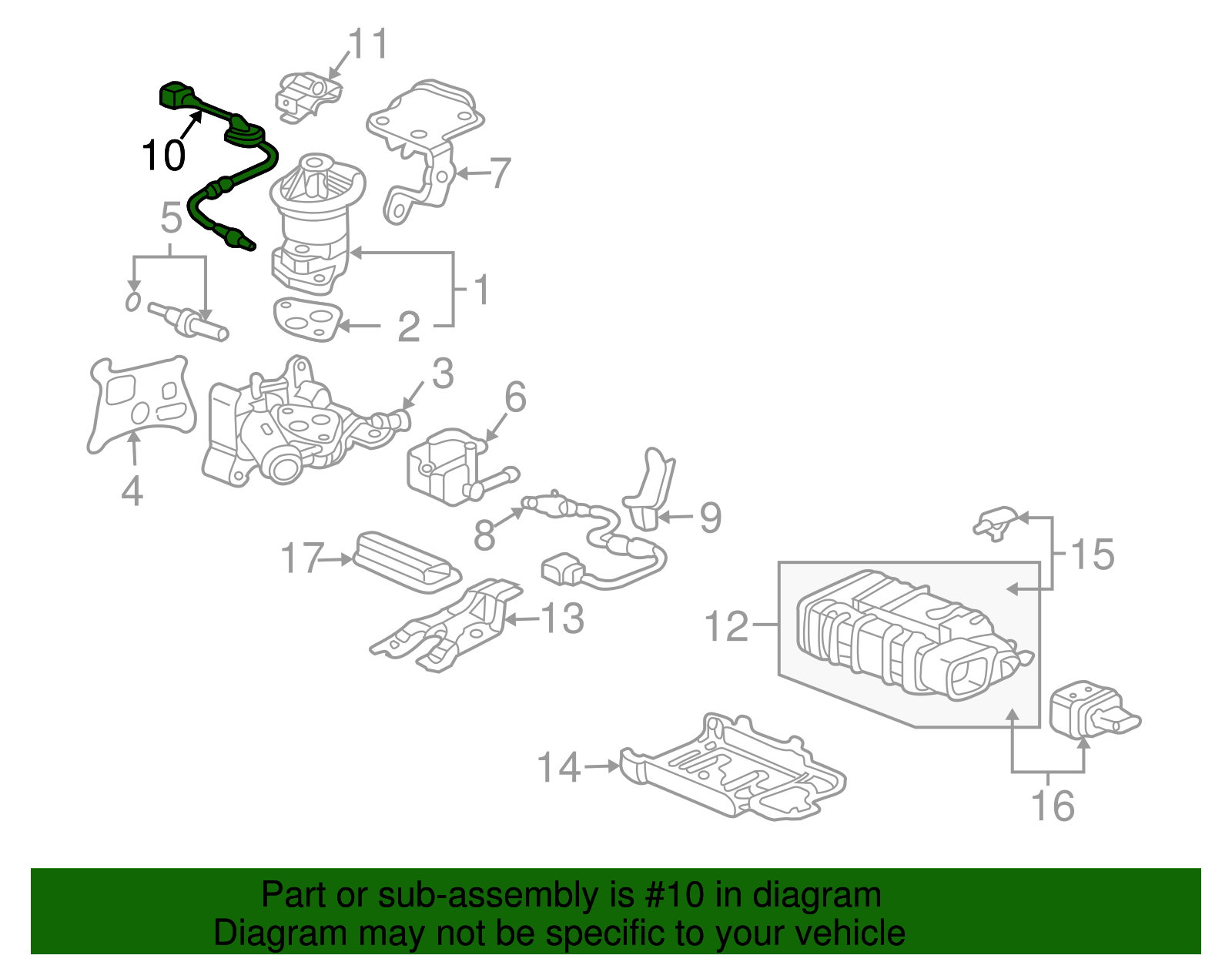 2003-2007 Honda Accord Oxygen Sensor 36532-RAA-A02 | OEM Parts Online