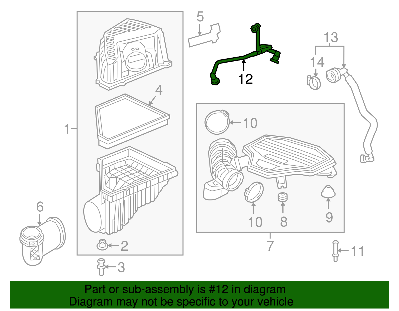 12649933 - 2017-2024 GM - Positive Crankcase Ventilation (PCV) Tube ...