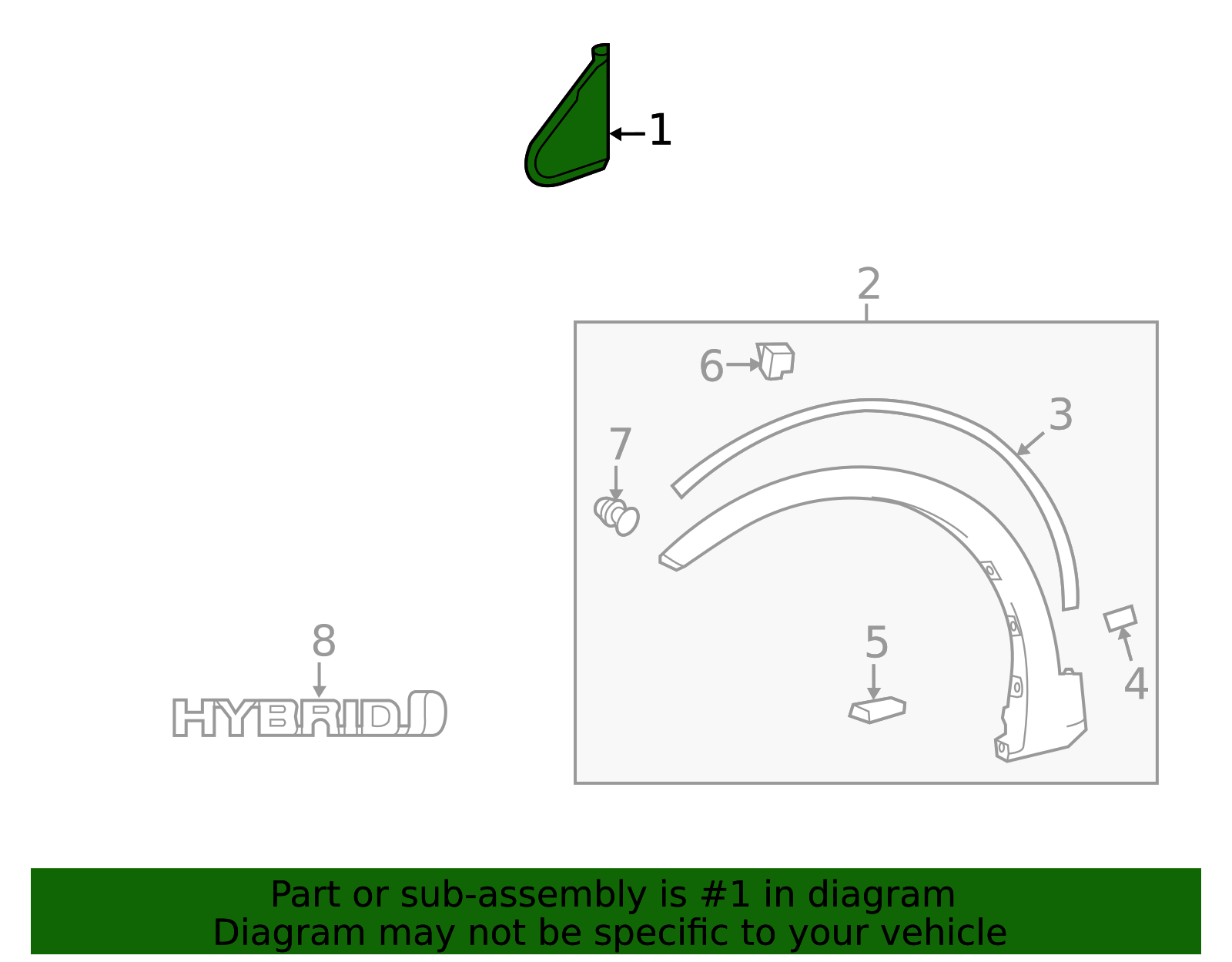 2013-2018 Toyota RAV4 Corner Molding 60117-0R030 | MotorMotor