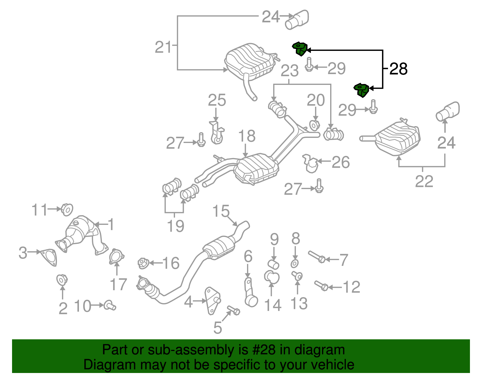 8R0-253-144-B - Rear Hanger 2009-2020 Audi | Audi OEM Parts Guy