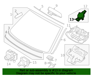 Genuine Rain Sensor Mount Plate for 61-35-9-856-157 | BMW Direct Parts