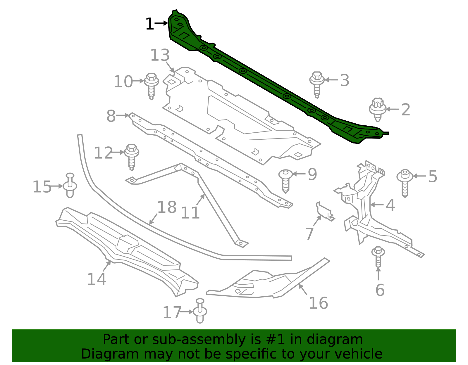 51-64-7-499-226 - 2019-2024 BMW - Upper Tie Bar | Buy BMW Parts Now