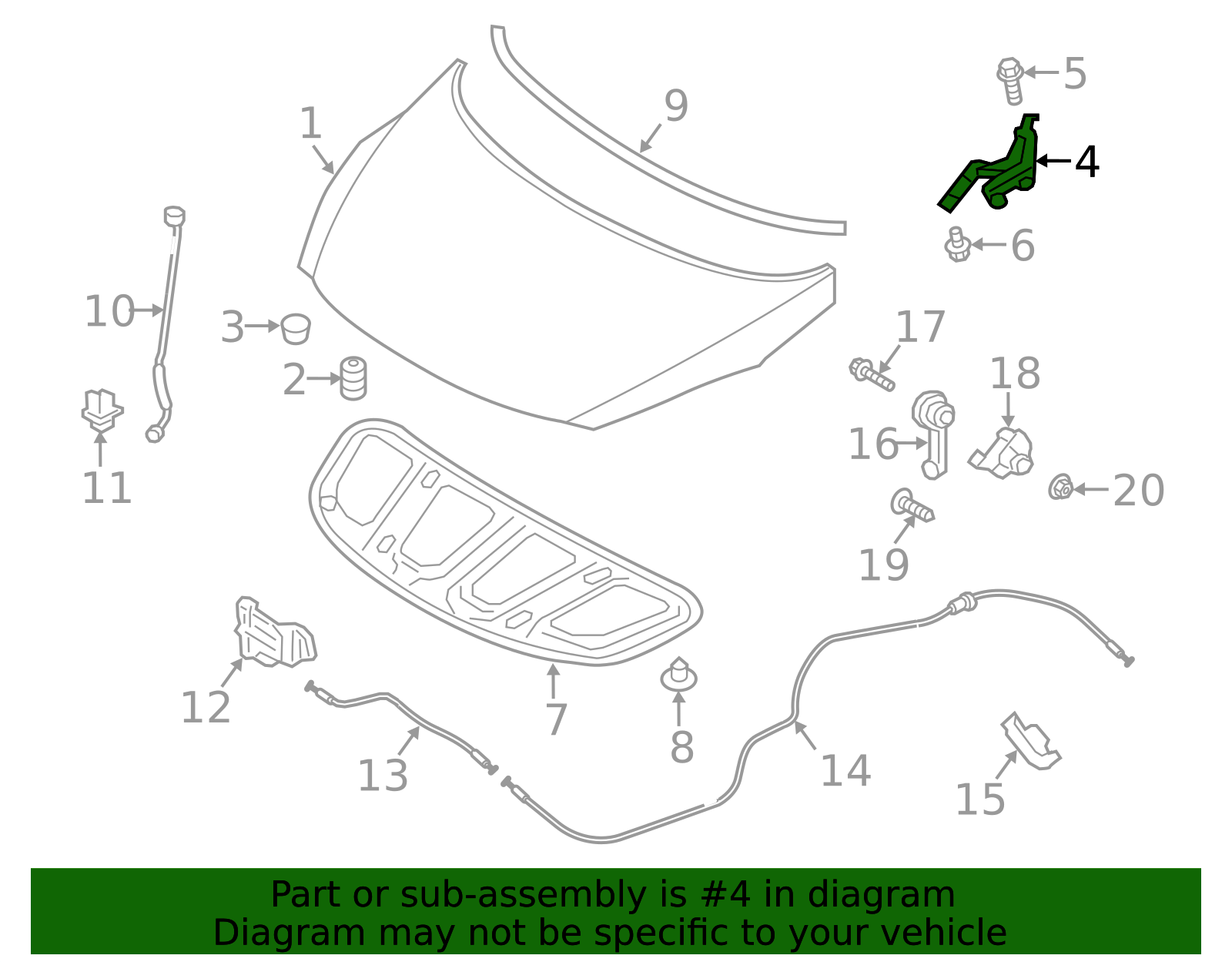 2013-2017 Hyundai Elantra GT Hinge 79120-A5000 | MotorMotor