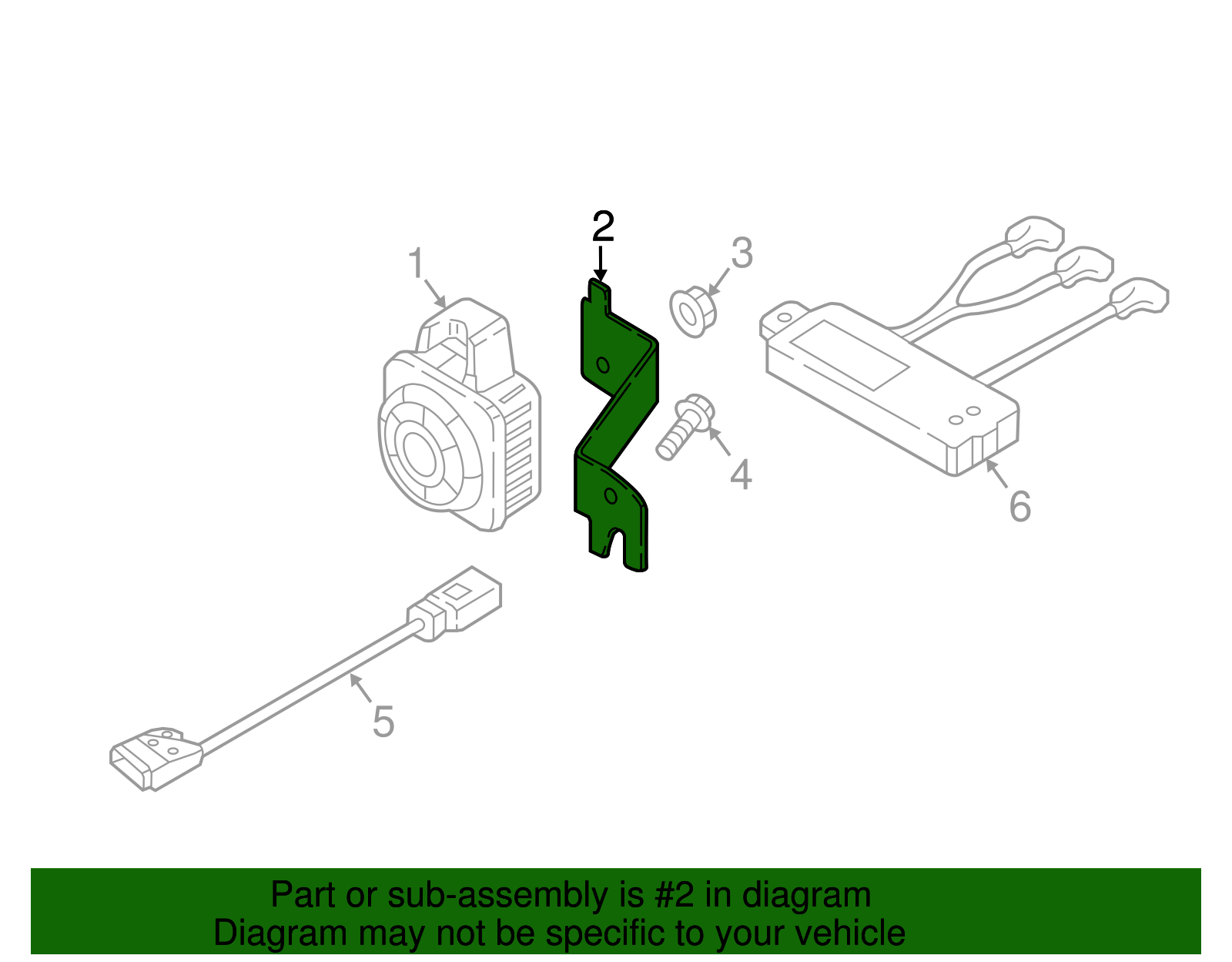 8W0-951-285-A - Alarm Horn Bracket 2017-2024 Audi | Audi OEM Parts