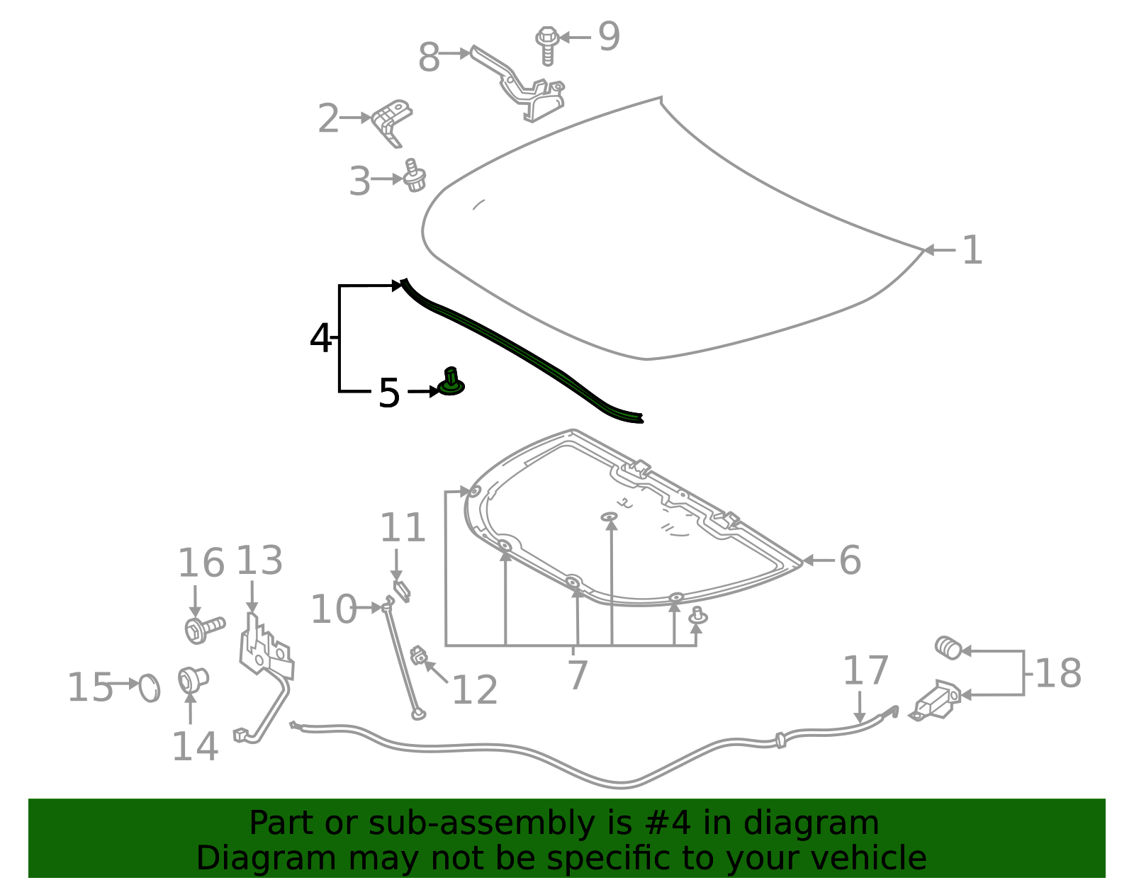 53381-0E100 - Seal To Hood - 2020-2025 Toyota Highlander | OEM Genuine ...