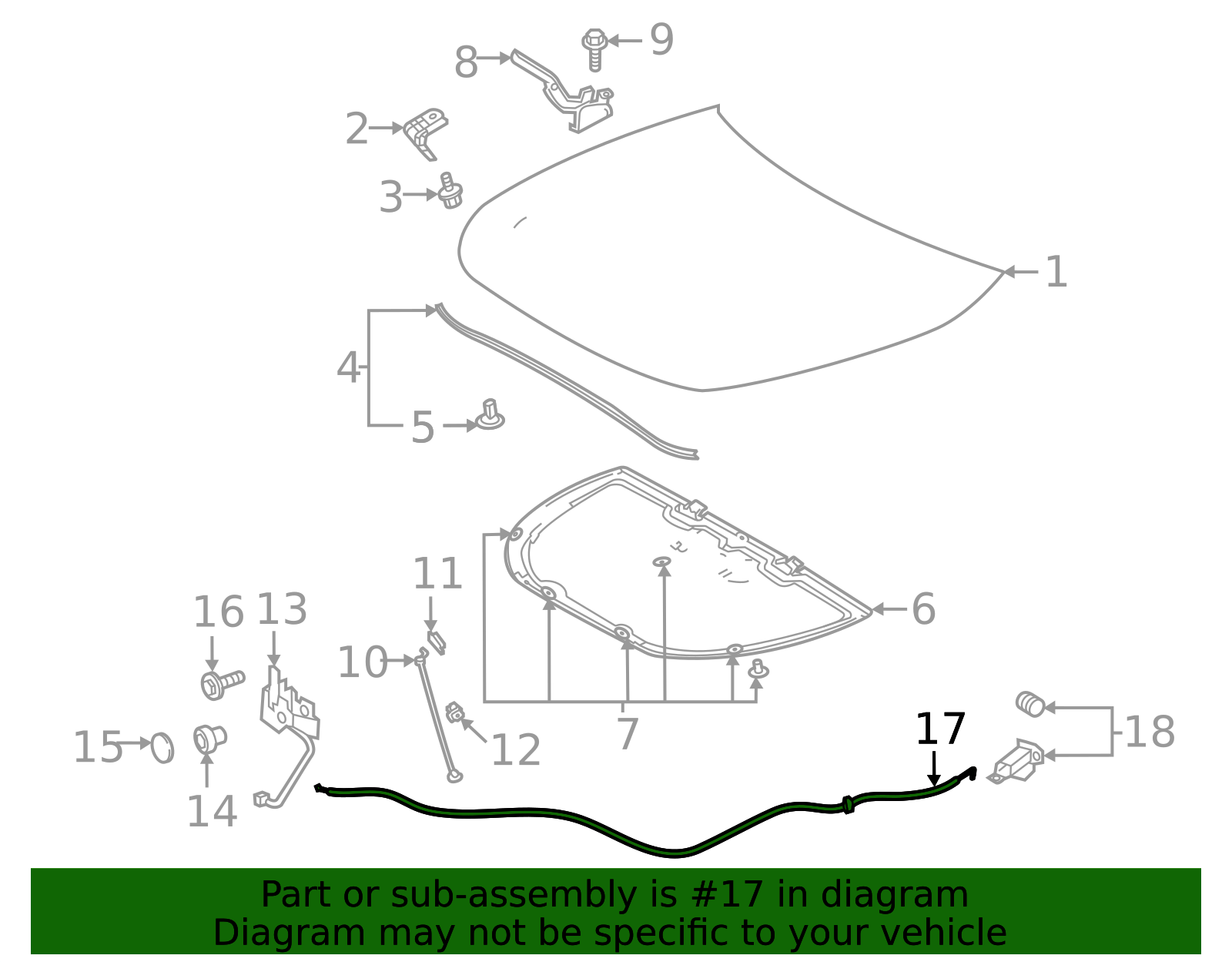 53630-0E091 - High-Quality Cable Assembly Hood Loc for 2020-2025 Toyota ...