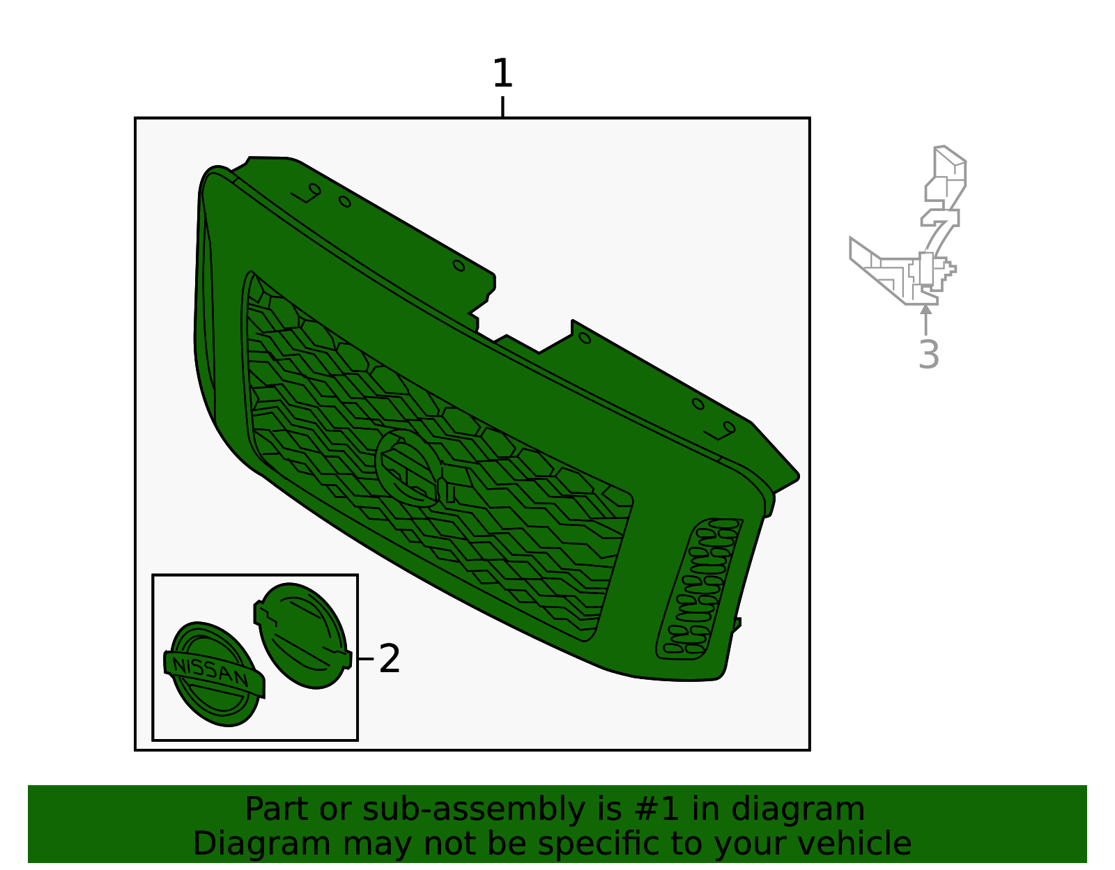 2020-2023 Nissan TITAN XD Grille Assembly 62310-9GK0B | Nissan Parts ...