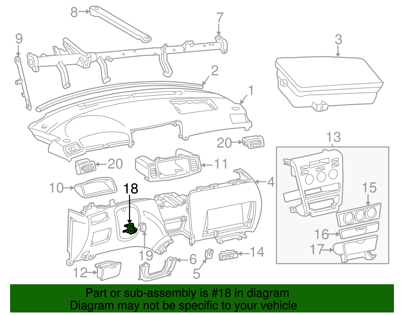 Genuine Toyota Coin Holder part# 55441-02130-B0 for 2003-2008 Toyota ...