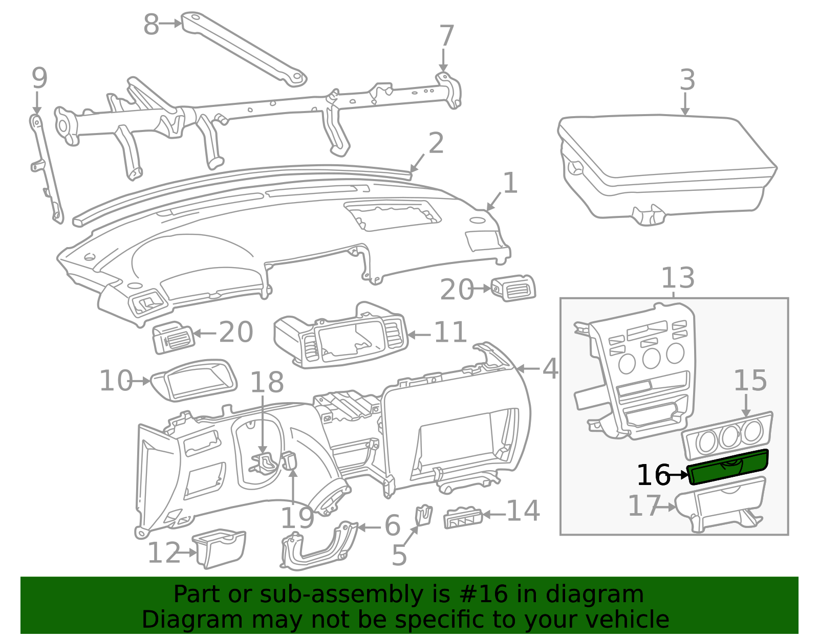 Genuine Official Toyota Instrument Panel Bezel part# 55520-02090-B1 for ...