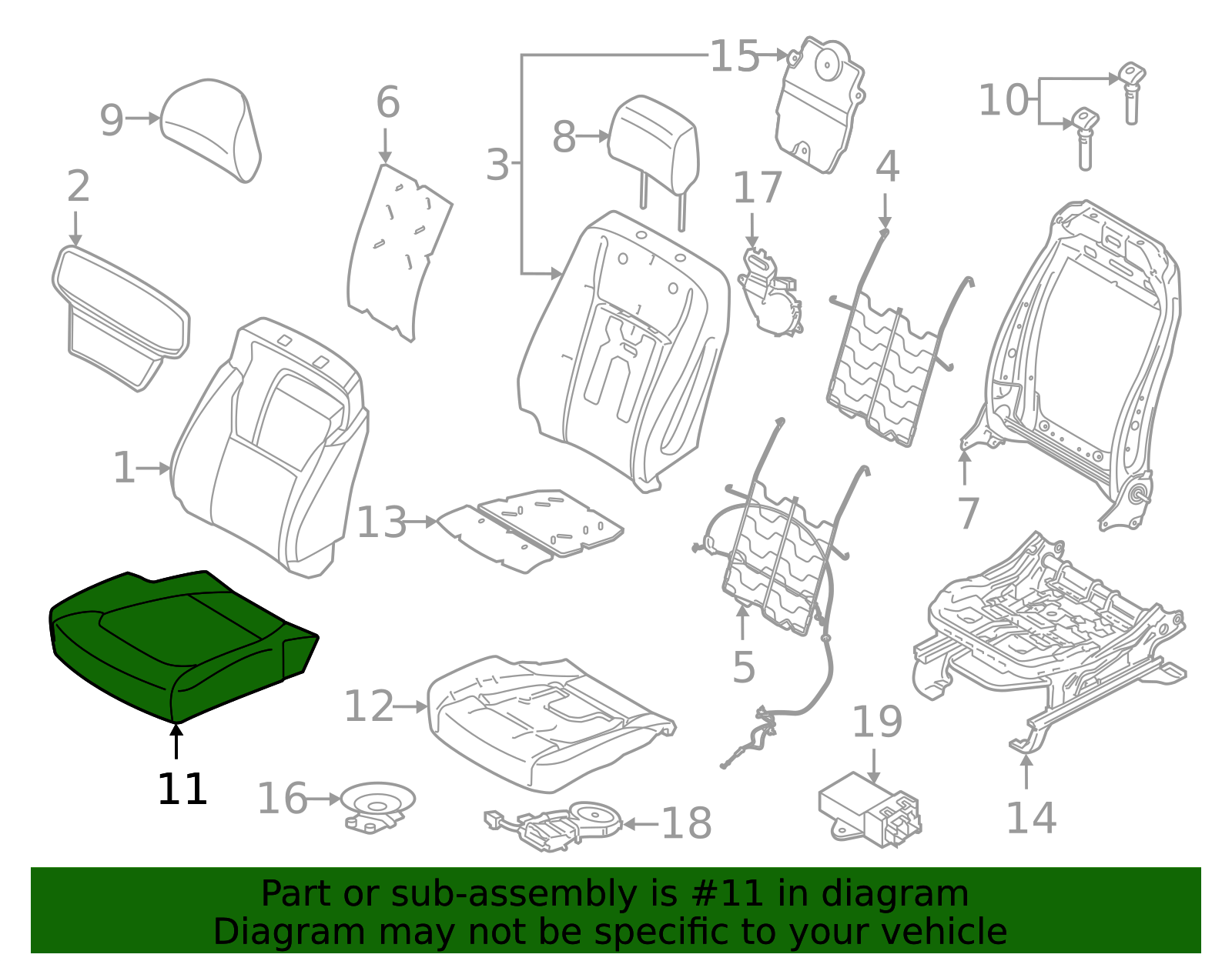 NL3Z-1662901-BD - Cushion Cover 2021-2024 Ford | Big 3 Auto Parts