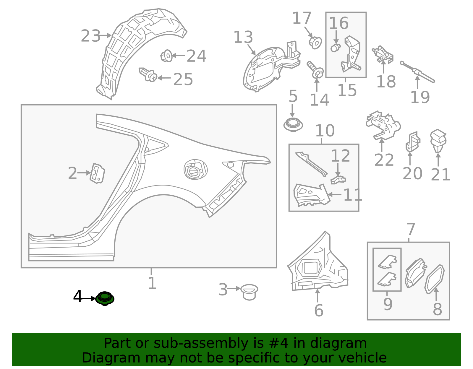 1990-2021 Mazda Quarter Panel Hole Cover B001-56-051 | TascaParts.com