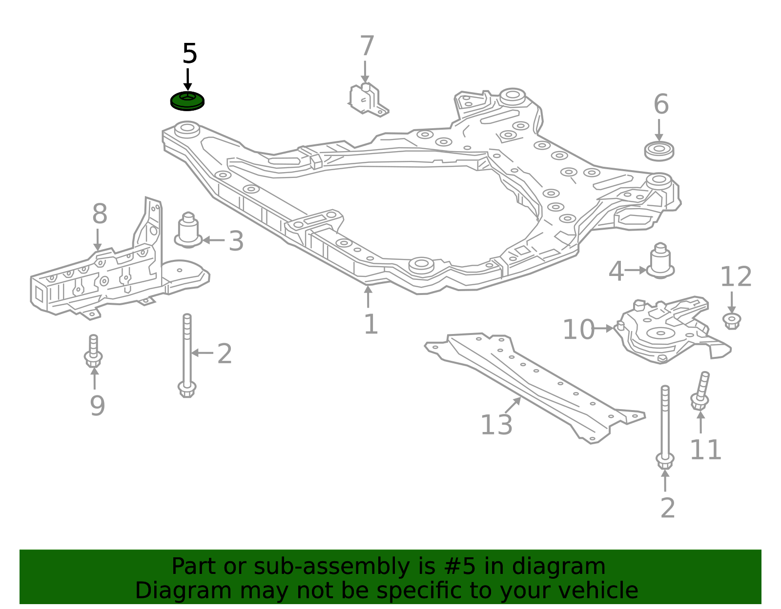 52213-06170 - High-Quality Suspension Crossmember Stop for 2018-2025 ...