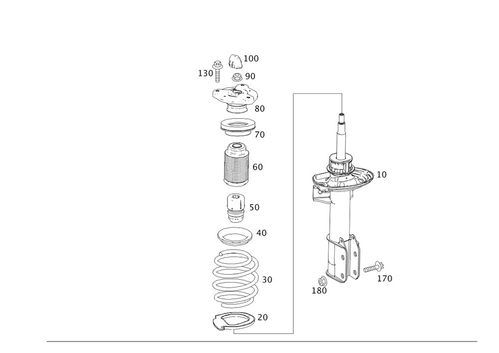 2010-2015 Mercedes-Benz Helical Spring 204-321-18-04 | Benz Parts Online