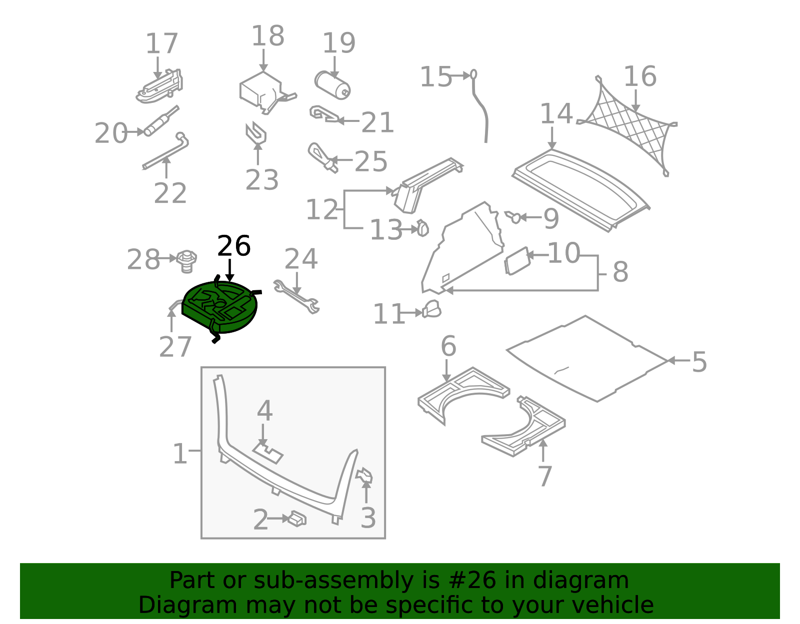 8P0-012-109-F - Tool Compartment 2006-2009 Volkswagen | OEM VW Parts Haus