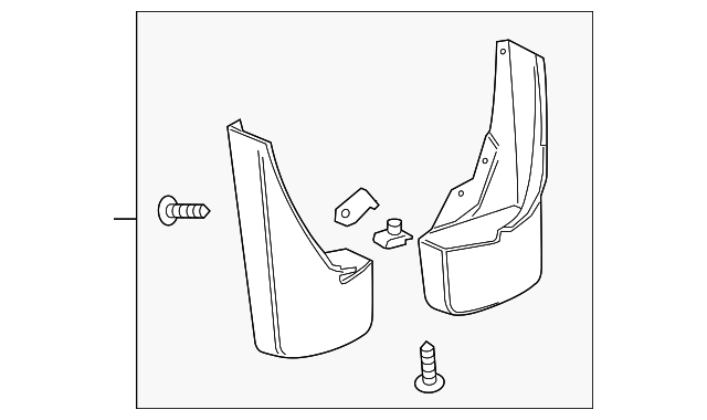 2014-2019 Chevrolet Mud Guard 23387357 GM | GMPartsDirect.com